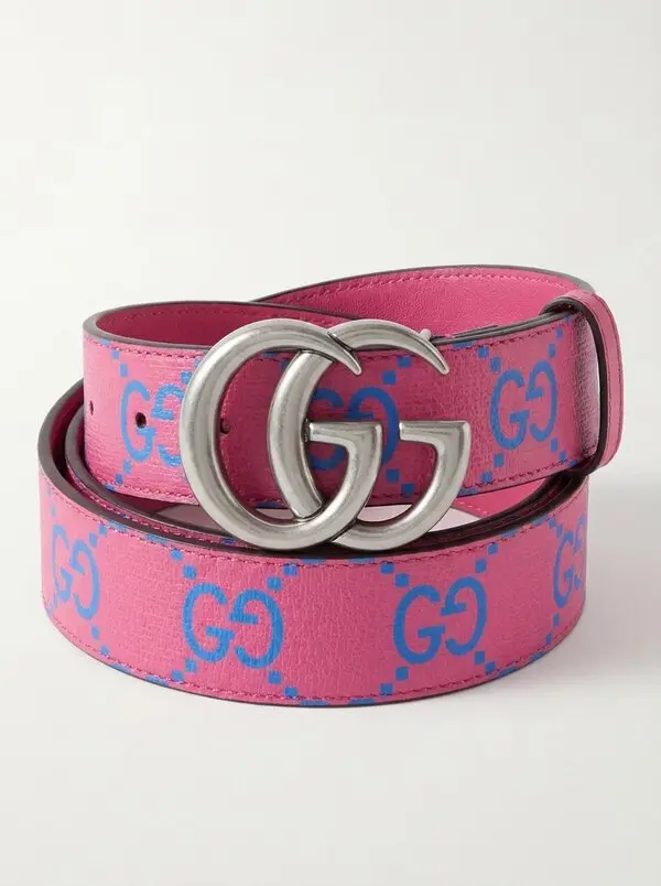 Gucci Gg Marmont Wide Belt - Pink