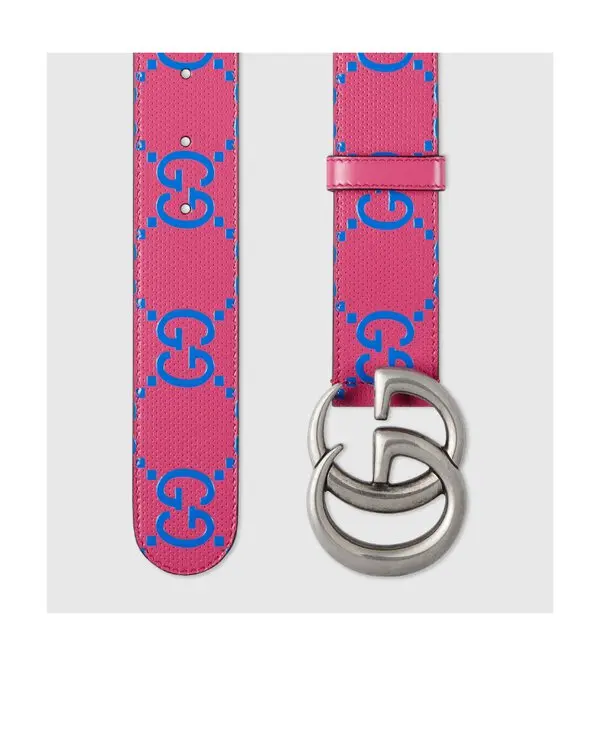 Gucci Gg Marmont Wide Belt - Pink