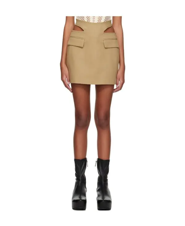 DION LEE Y-front Buckle Skirt
