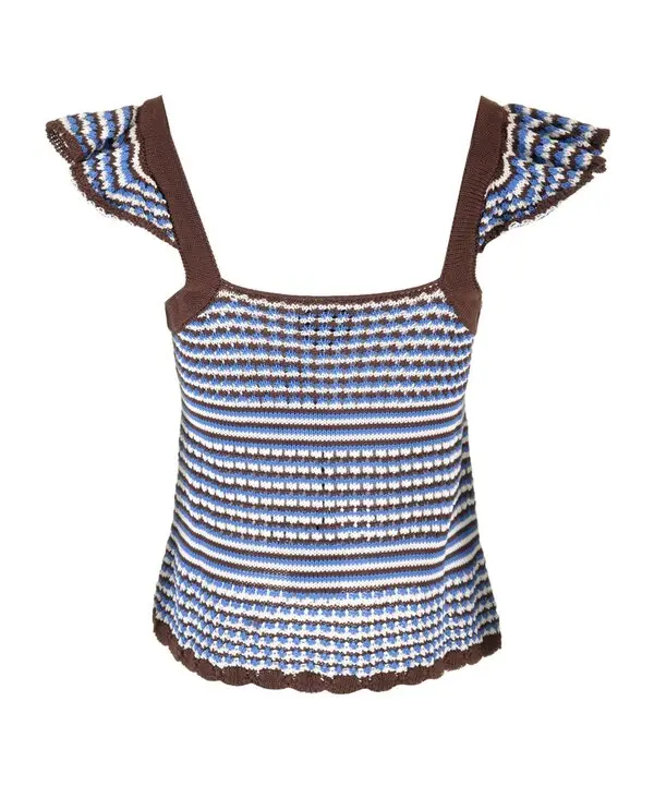 A.p.c. Striped Crochet Top