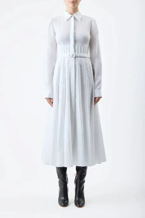 Gabriela Hearst Dewi Midi Shirt Dress