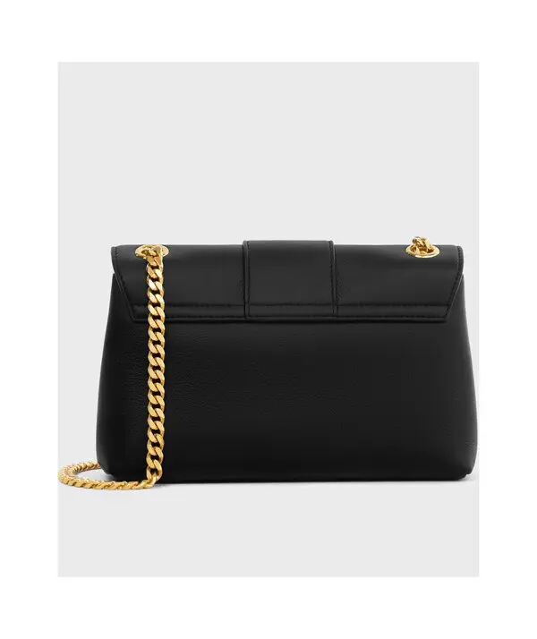 Celine Triomphe Chain Bag - Black