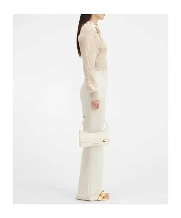 Jacquemus Asymmetrical Mock Neck Sweater - Light Brown