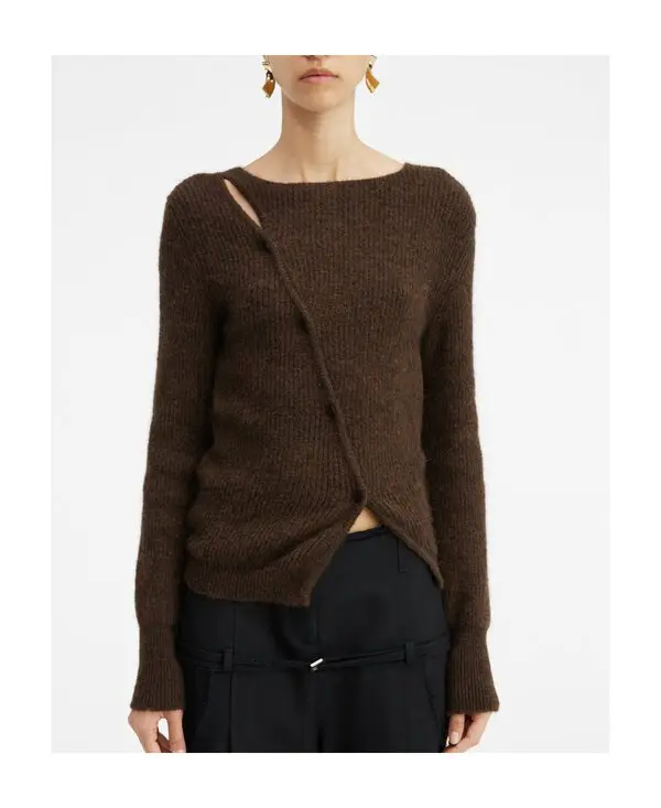 Jacquemus La Pau Cut-out Long-sleeved Cardigan