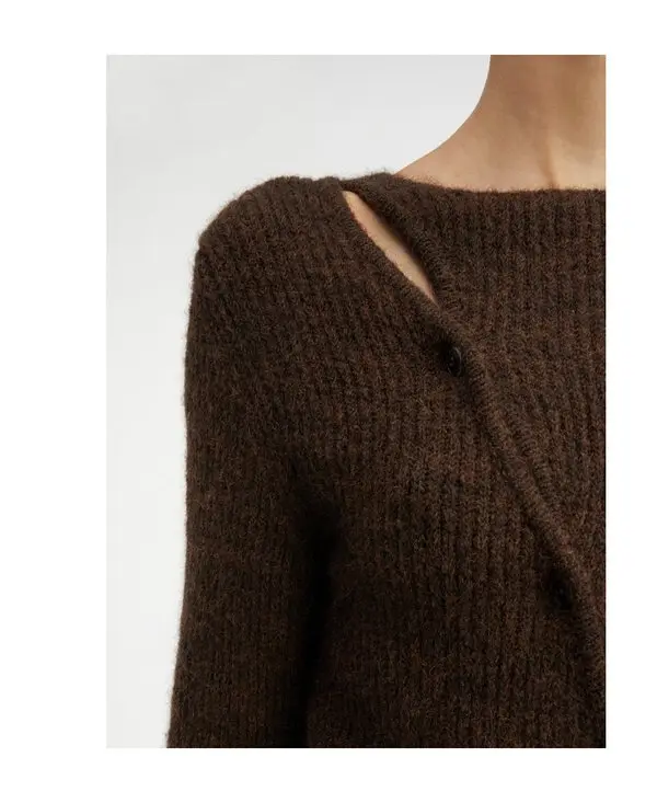 Jacquemus La Pau Cut-out Long-sleeved Cardigan