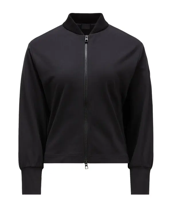 Moncler Zip-up Logo Patch Sweatshirt