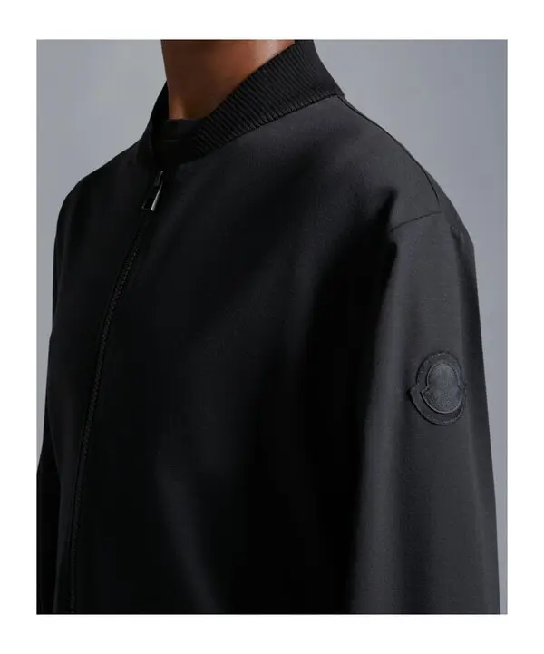 Moncler Zip-up Logo Patch Sweatshirt