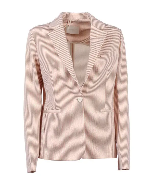 CIRCOLO 1901 Slim-fit Striped Blazer - Pink
