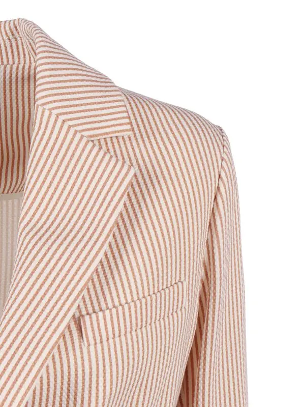 CIRCOLO 1901 Slim-fit Striped Blazer - Pink