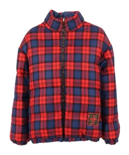 Fendi Reversible Plaid Puffer Jacket