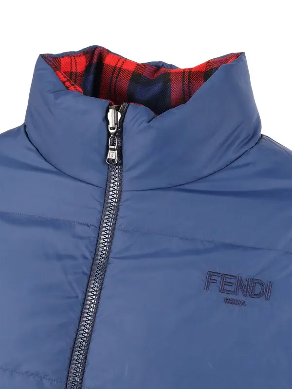 Fendi Reversible Plaid Puffer Jacket