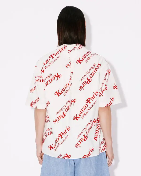 Kenzo Monogram Printed Buttoned Shirt - White