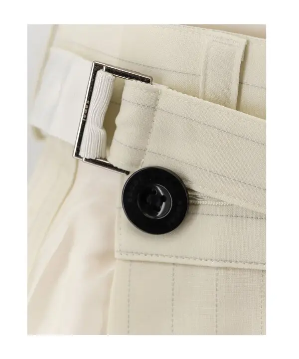 Sacai Asymmetric Ruched Panelled Belted Skirt