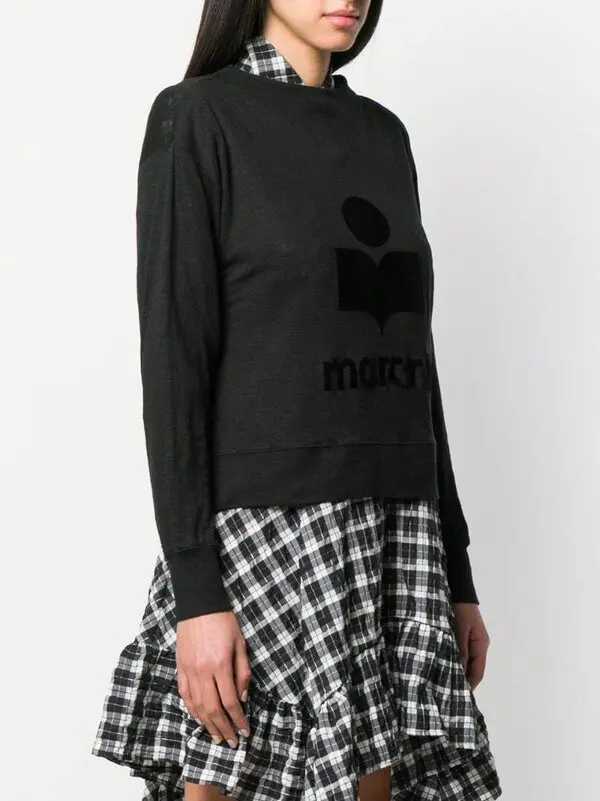Isabel Marant Étoile Toile" Logo Printed Long-sleeved Sweatshirt