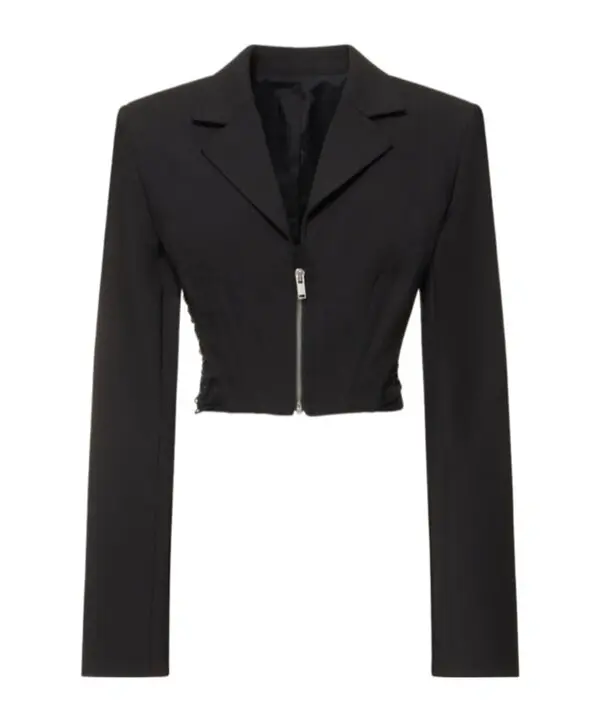 DION LEE Wool Blend Interwoven Casual Jacket