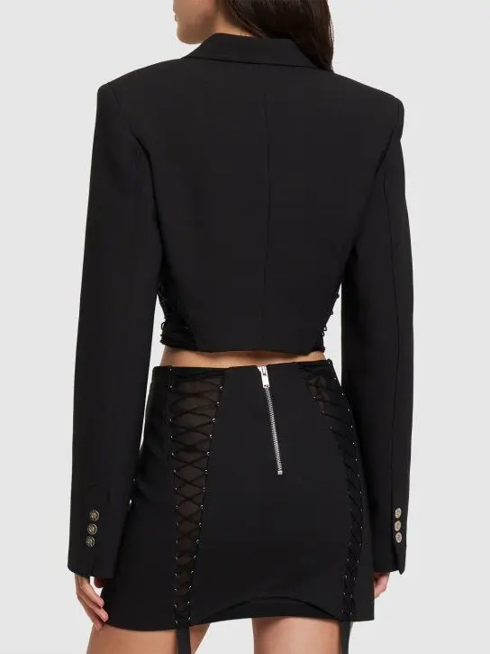 DION LEE Wool Blend Interwoven Casual Jacket