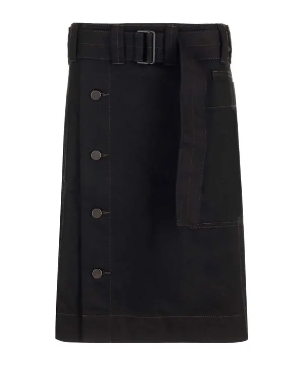 LEMAIRE Belted Apron Midi Skirt