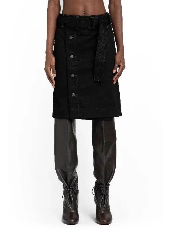 LEMAIRE Belted Apron Midi Skirt