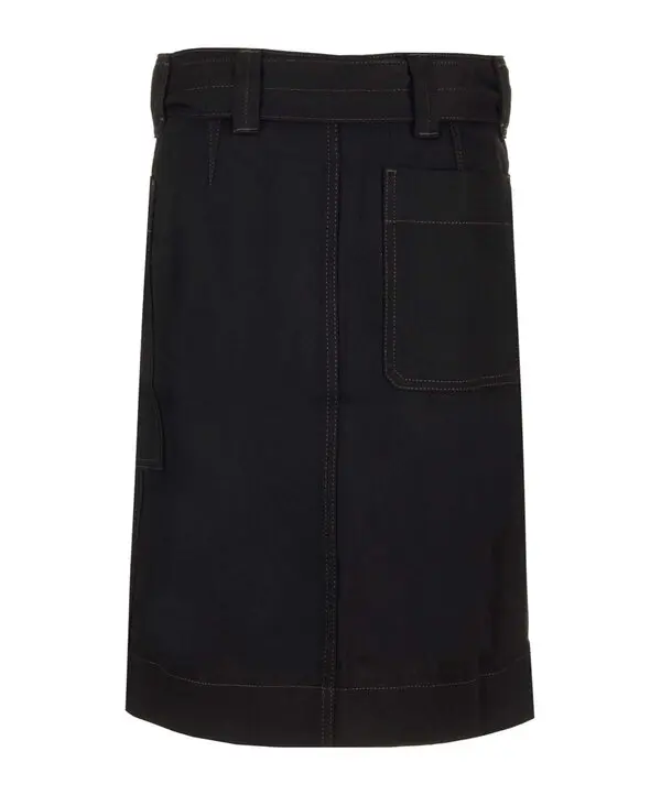 LEMAIRE Belted Apron Midi Skirt