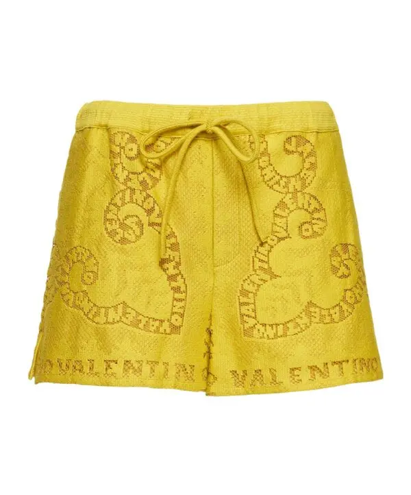 Valentino Garavani Embroidered Drawstring Shorts