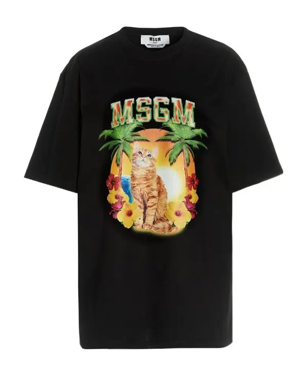 MSGM Printed Logo T-shirt