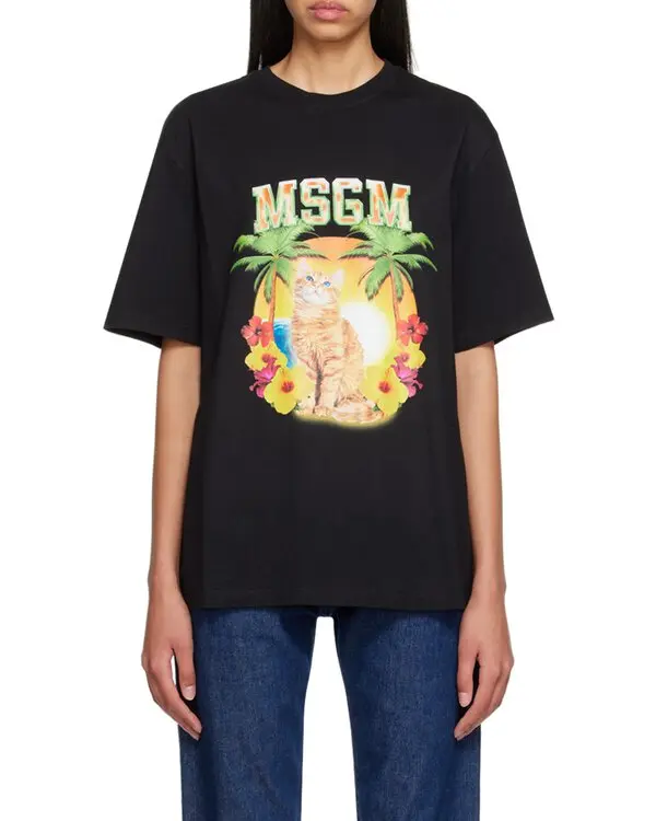 MSGM Printed Logo T-shirt
