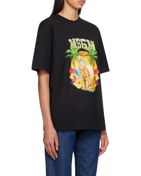 MSGM Printed Logo T-shirt