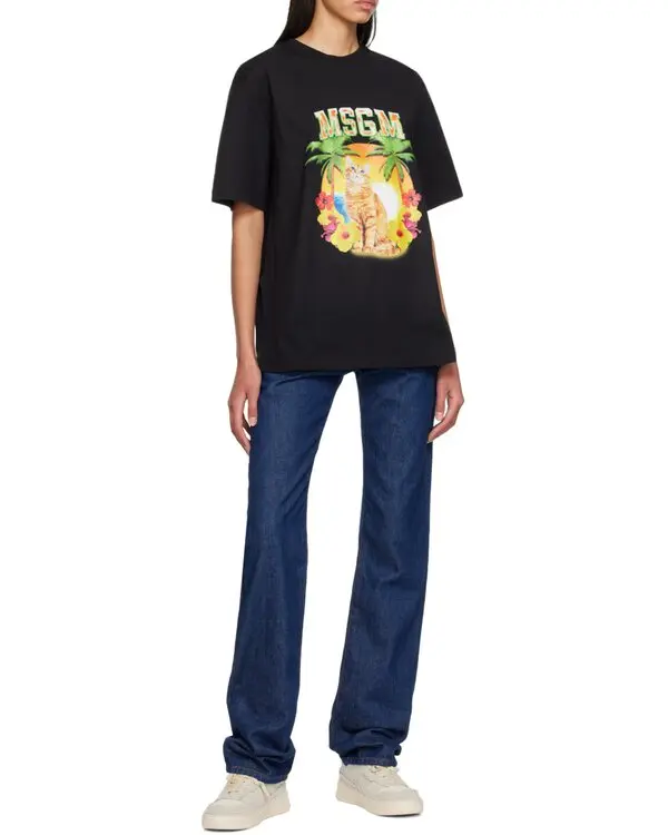 MSGM Printed Logo T-shirt