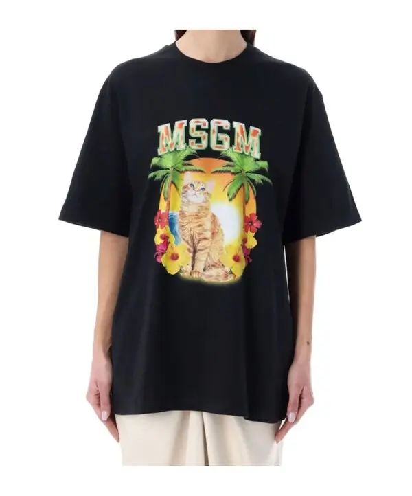 MSGM Printed Logo T-shirt