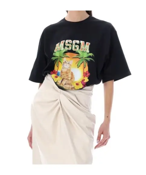 MSGM Printed Logo T-shirt