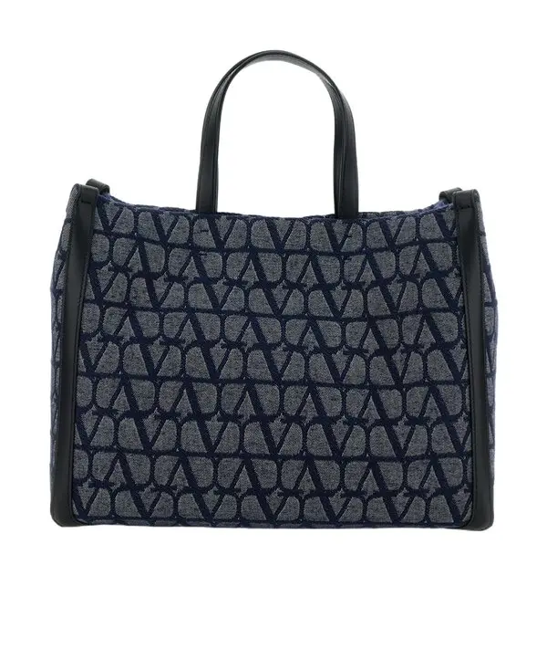 Valentino Garavani Toile Iconographe Top Handle Bag - Black