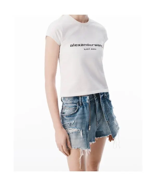Alexander Wang Baby Rhinestone Logo T-shirt