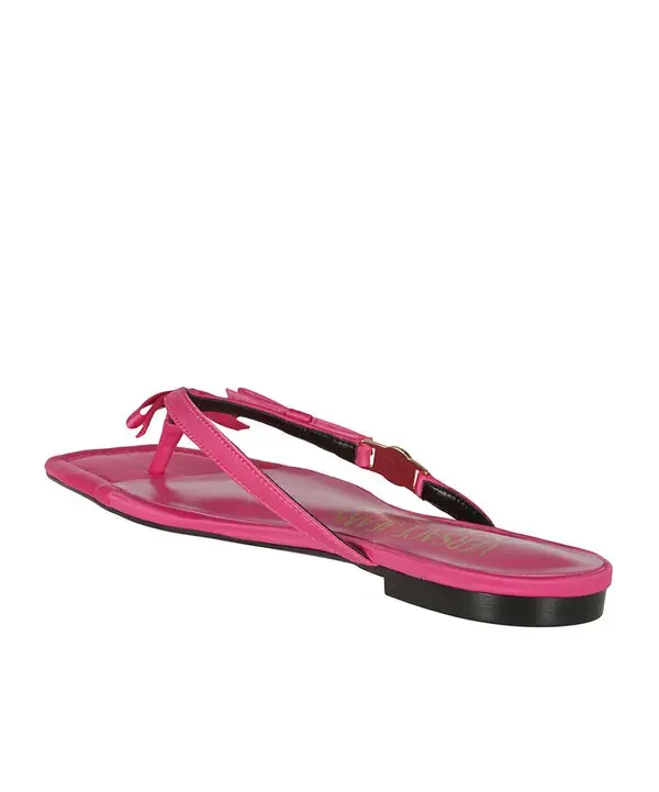 Versace Flip Flops With Bow Detailing
