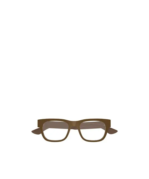 Alexander McQueen Square Frame Glasses - Brown