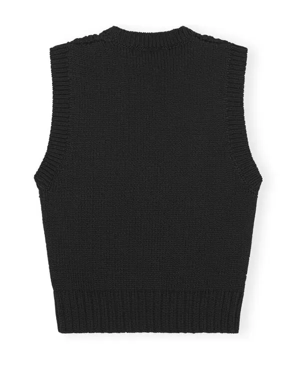 GANNI Cotton Rope Knit Vest