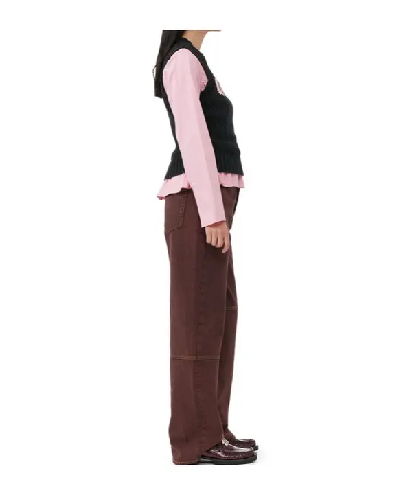 GANNI Cotton Rope Knit Vest