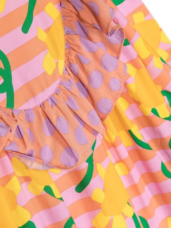 Stella McCartney Printed Ruffled A-line Dress