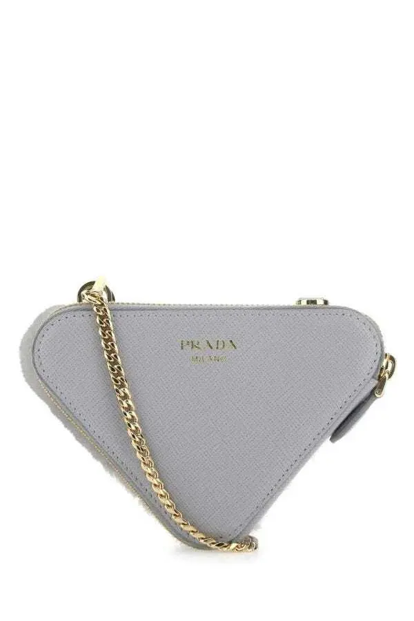Prada Shearling And Saffiano Leather Mini-pouch