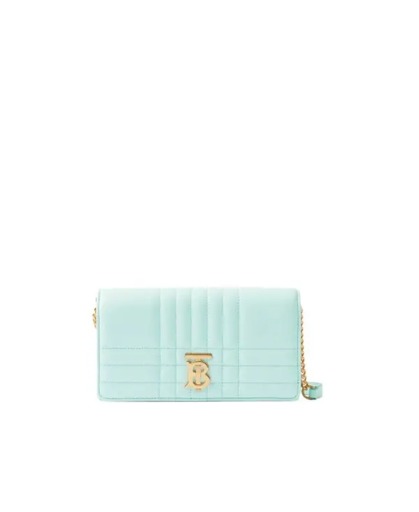 Burberry Lola Quilted Chain-linked Wallet - Blue