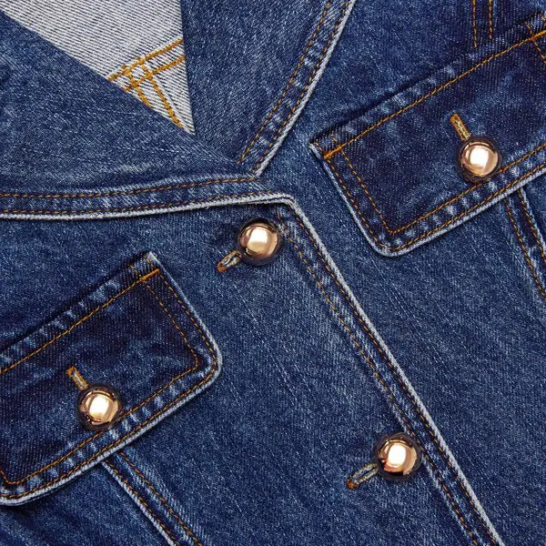 SELF-PORTRAIT Button-fastening Denim Mini Dress