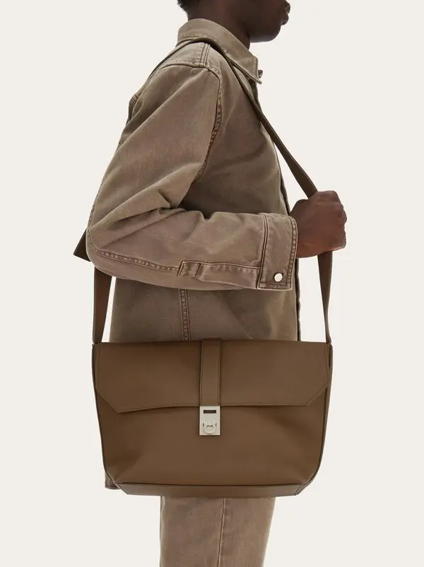 FERRAGAMO Logo Mailman Shoulder Bag