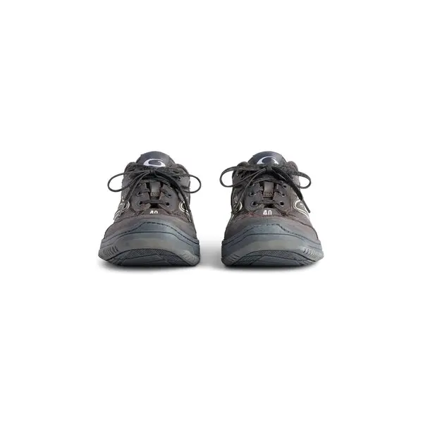Balenciaga Distressed Calfskin Leather Sneakers