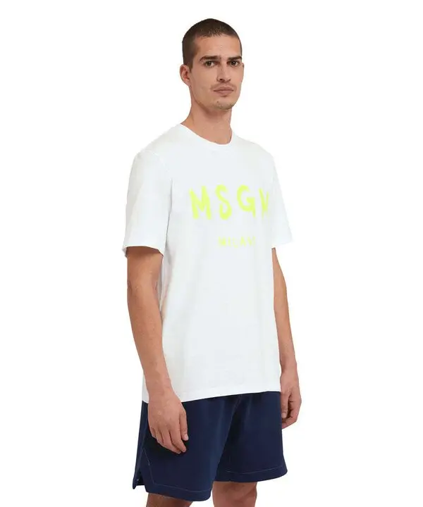 MSGM Logo Printed Crewneck T-shirt