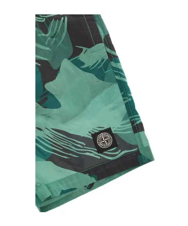 Stone Island Compass Motif Swim Shorts