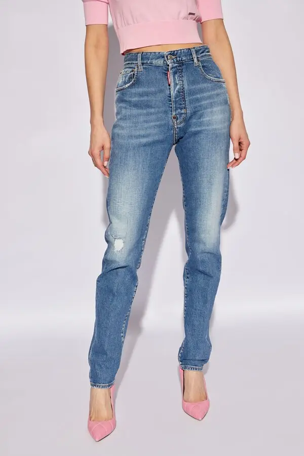 Dsquared2 642 Straight-leg Stonewashed Jeans