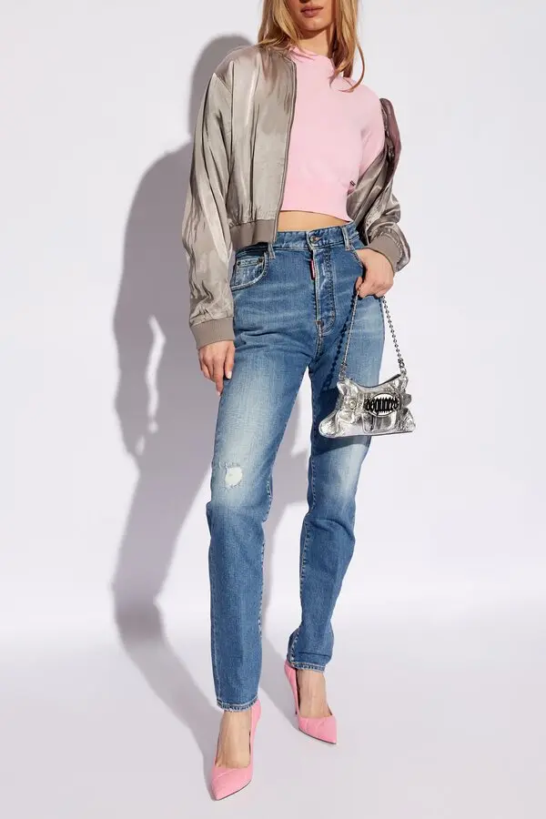 Dsquared2 642 Straight-leg Stonewashed Jeans