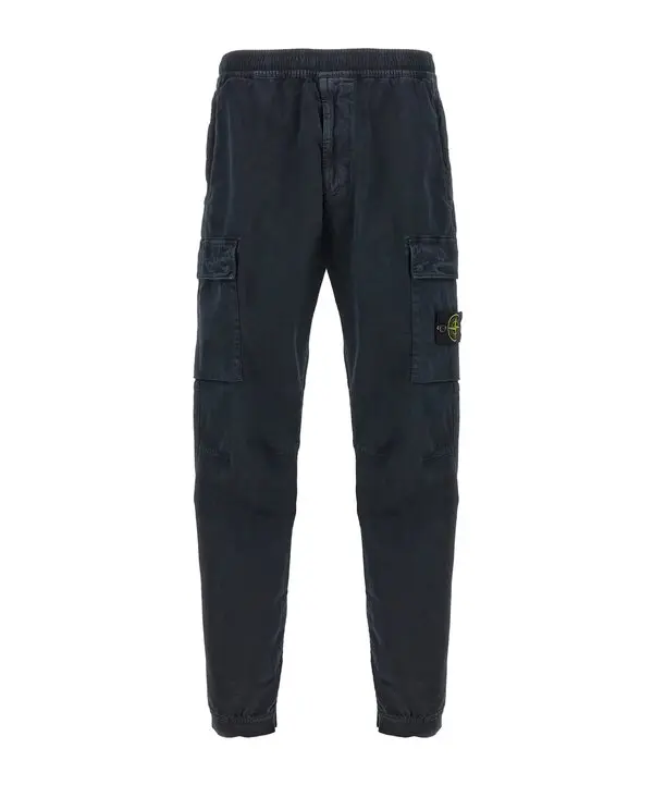 Stone Island Logo Patch Tapered Cargo Pants