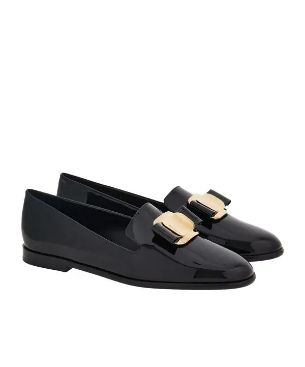 FERRAGAMO Vara Plate Loafers