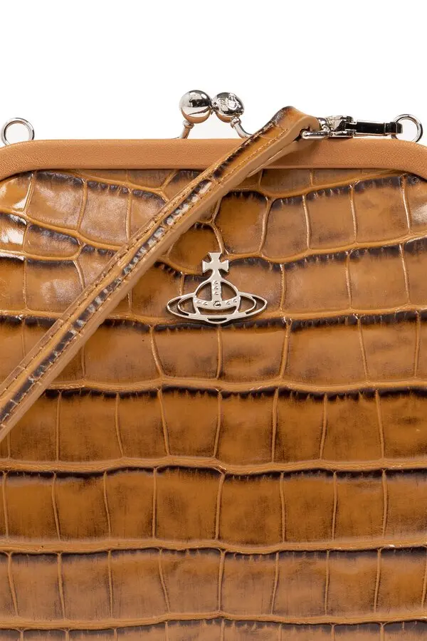 VIVIENNE WESTWOOD Clutch Bag With Logo Embellishment