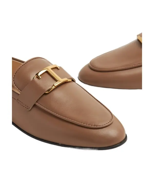 TOD'S Logo Plaque Loafers
